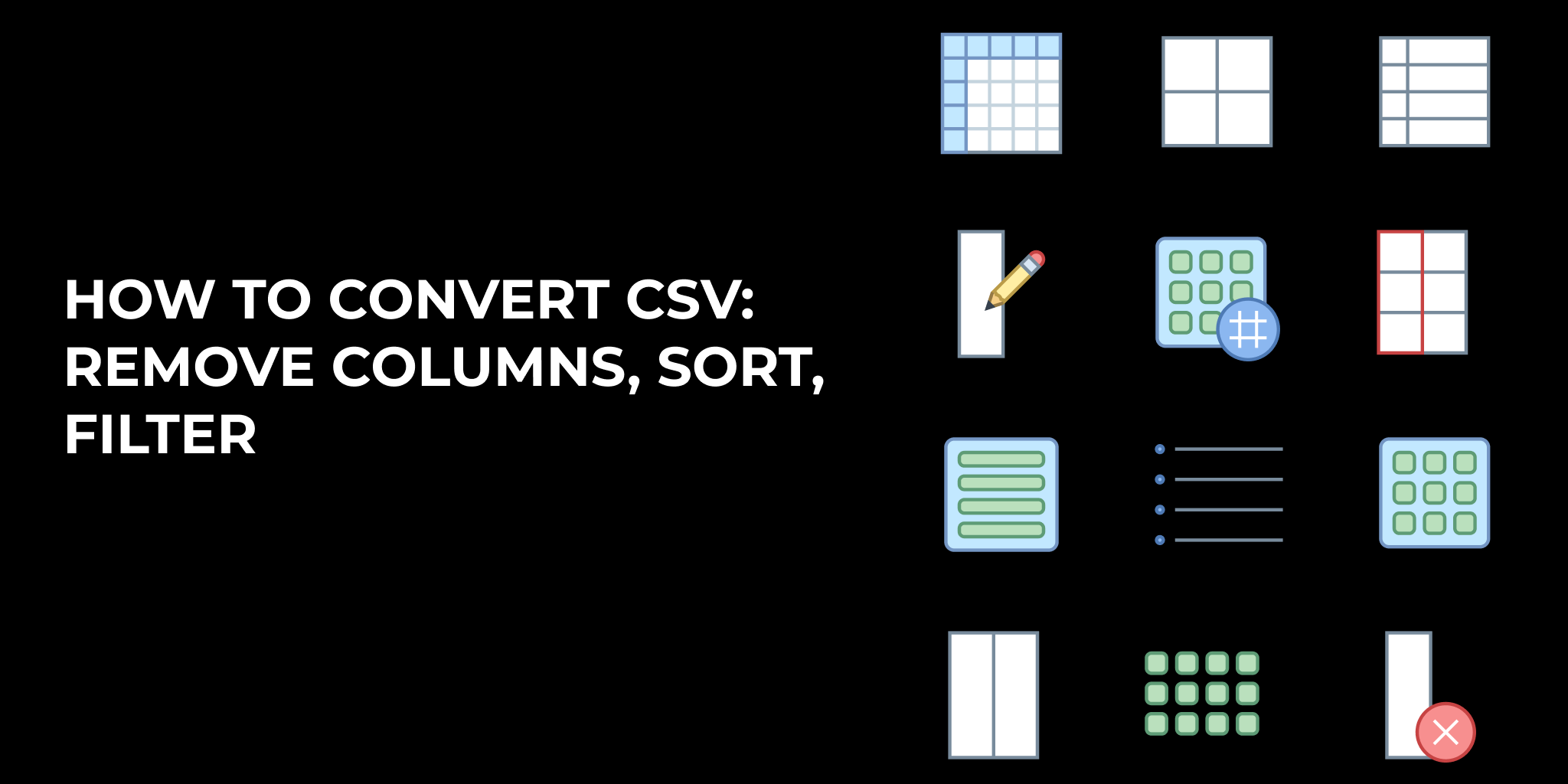 How to convert csv: remove columns, sort, filter - Fast Reports